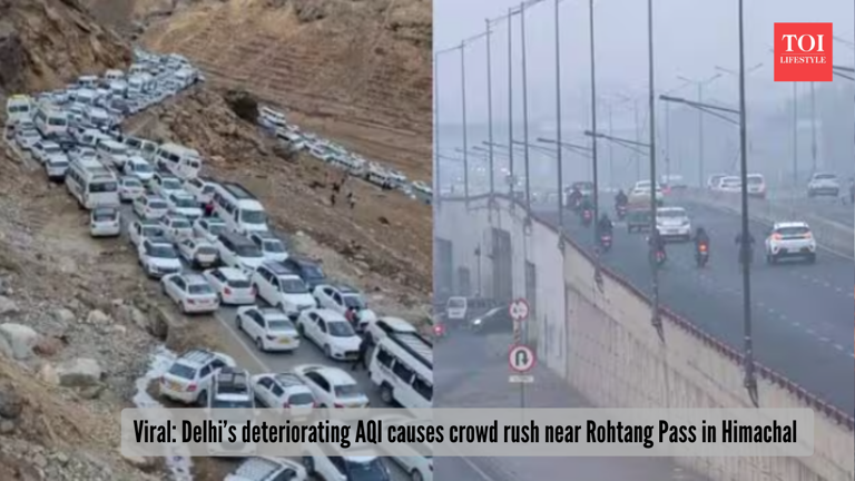 Viral Rohtang Pass traffic jam: Delhi's deteriorating AQI drives crowds ...