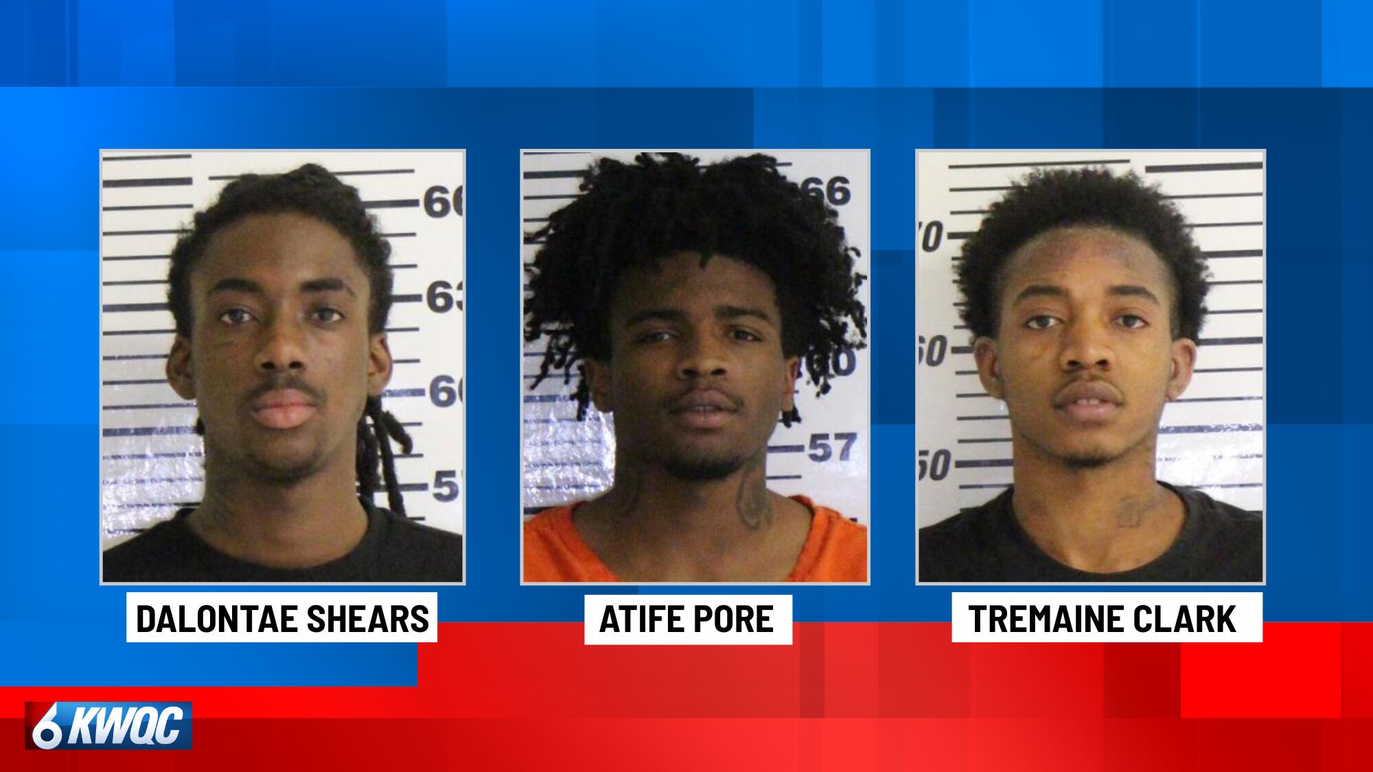 3 men charged after shooting building and SUV, police say