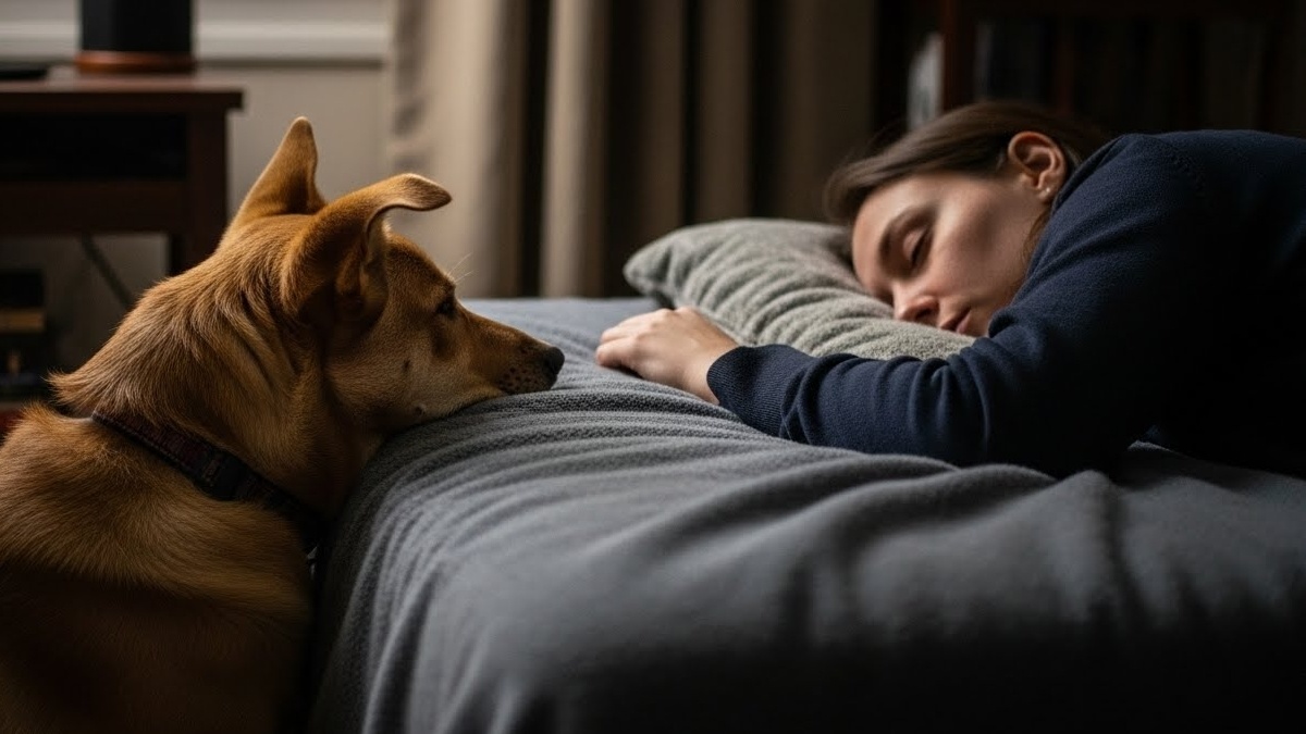Why does your dog come into your room at night to watch you?