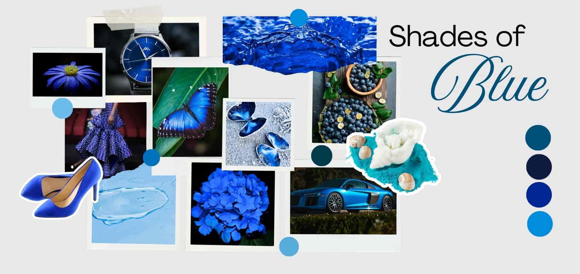 Blue beyond the basics: Exploring the many moods of blue colour shades