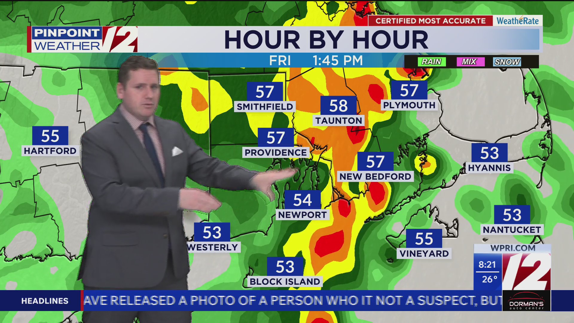 WPRI 12 weather forecast 12/18/25: Dry today; rain and wind Friday