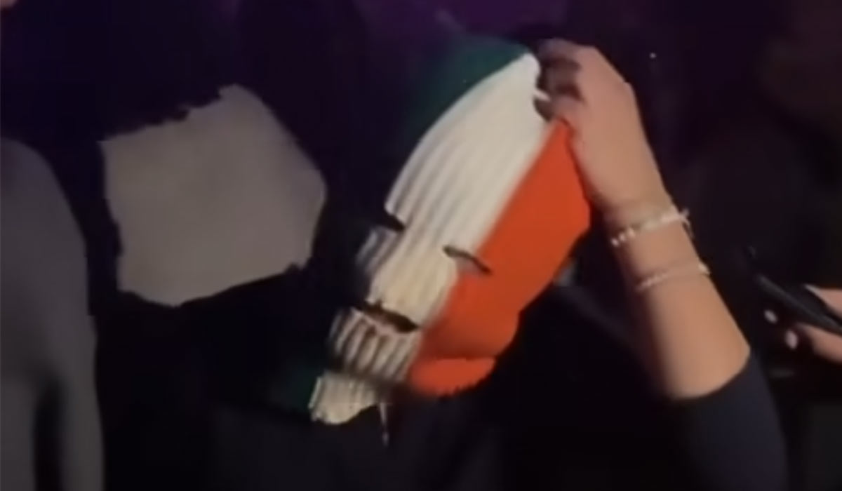 Greta Thunberg spotted in tricolour balaclava at Kneecap