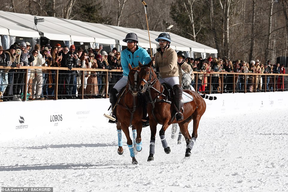 Meghan posts photo of Prince Harry in snow polo match
