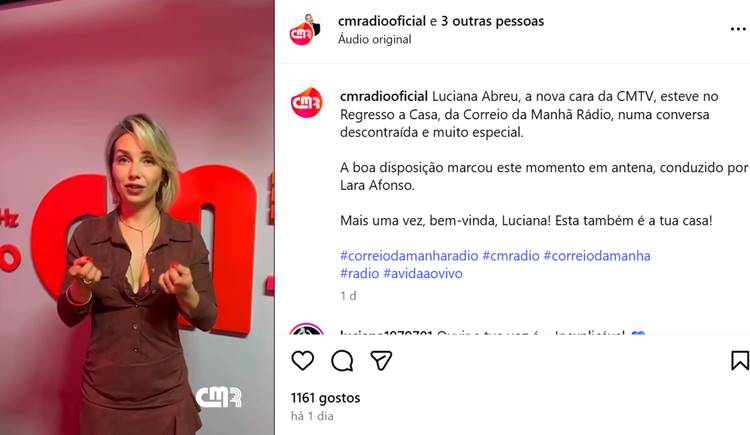 Luciana Abreu é a nova cara da CMTV