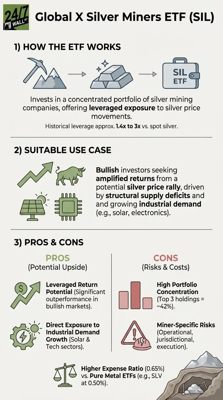 The SIL ETF crushed the S&P 500 by 140 points in 2025 as silver miners ...
