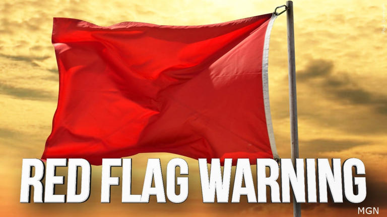 Red flag warning issued for large area of Kansas