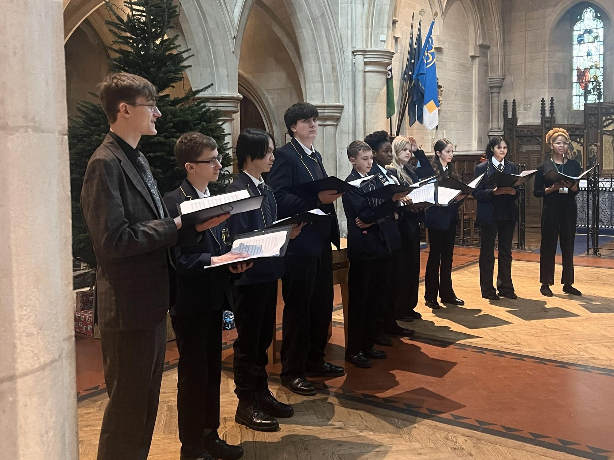 Malcolm Arnold Academy schools celebrate Christmas in song