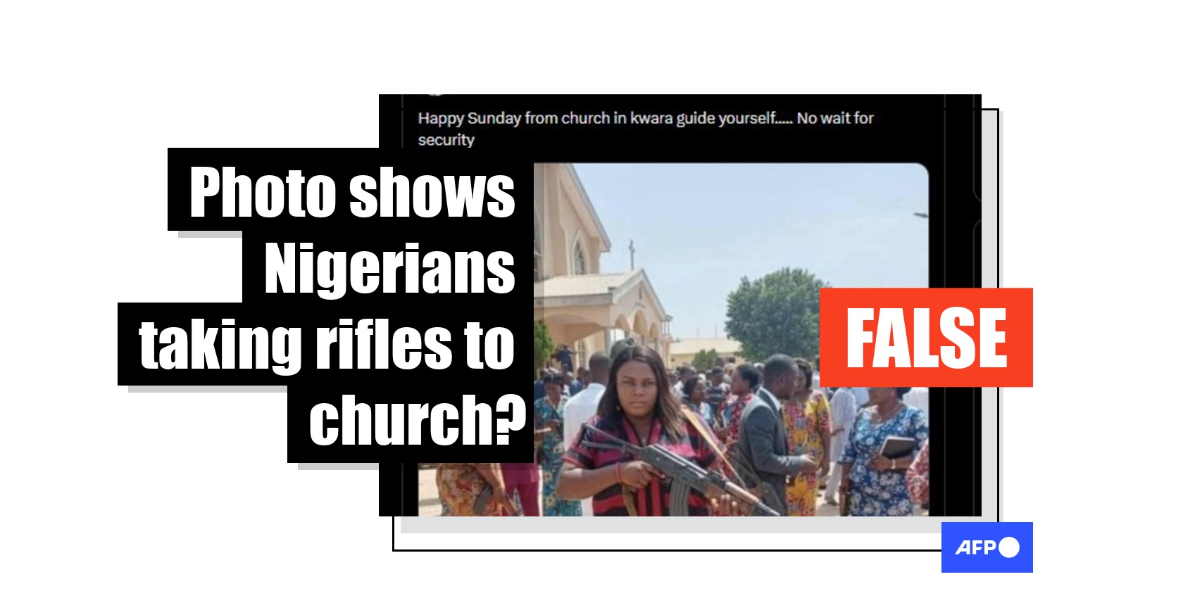 AI image of Nigerians taking rifles to church spreads online after ...