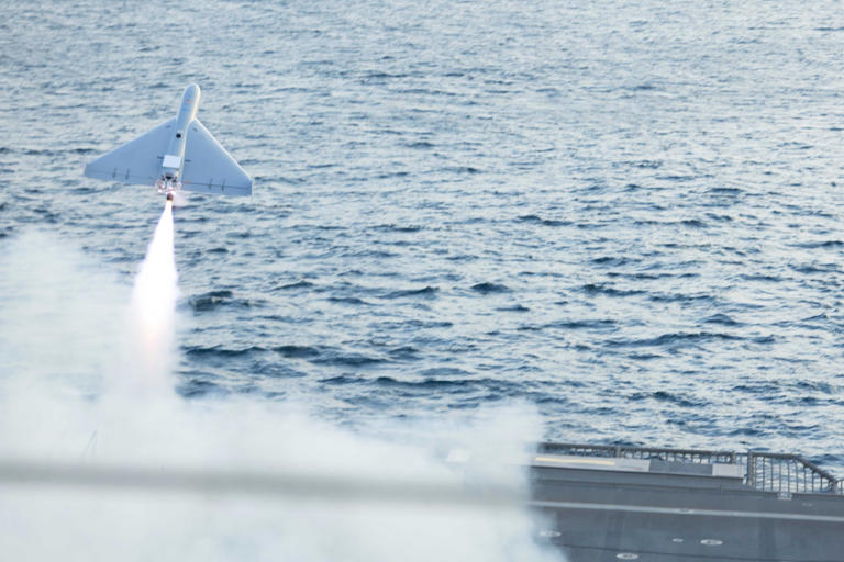 In a first, a US Navy warship in the Middle East just launched a one ...
