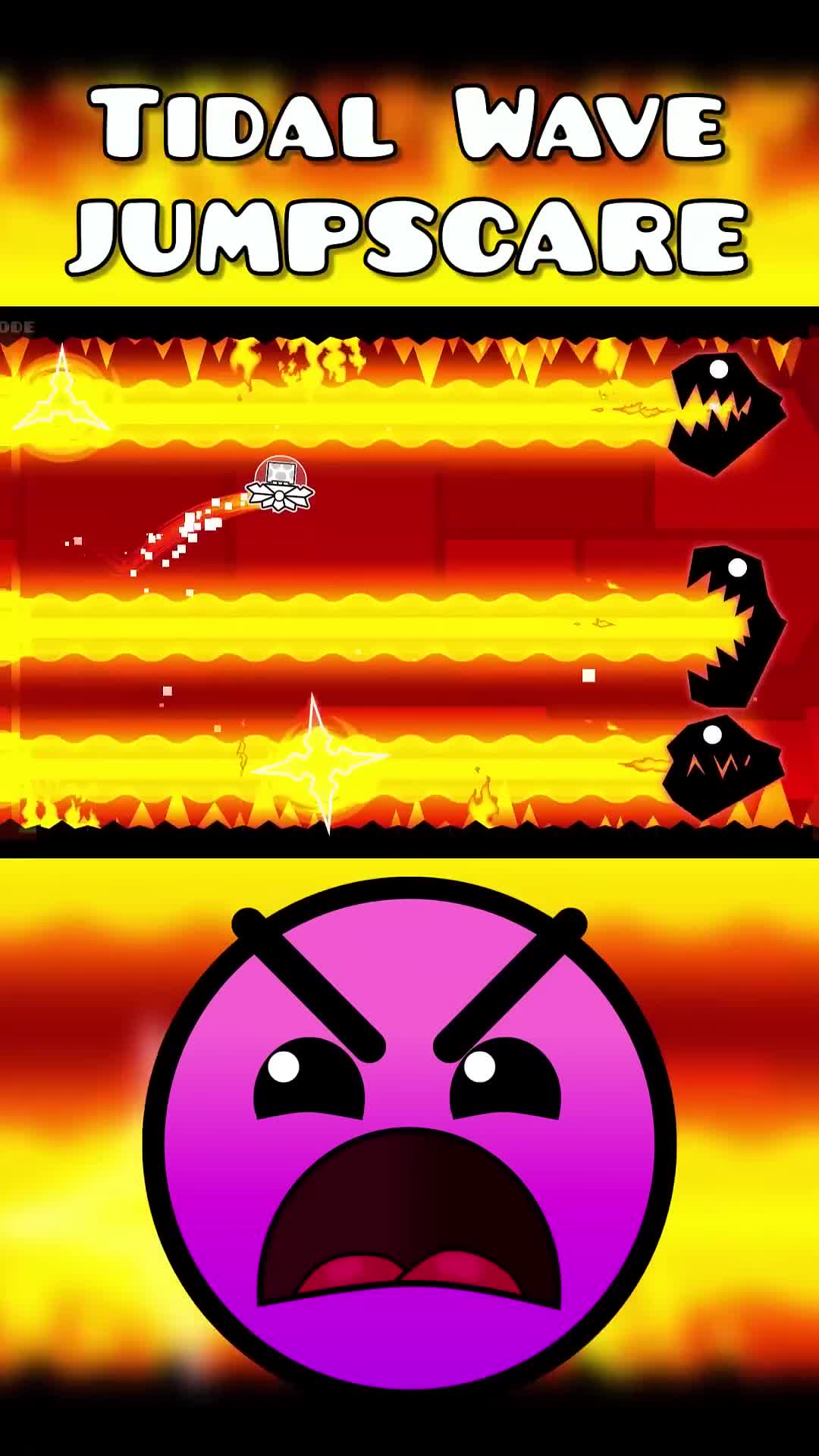 Tidal wave jumpscare #deadlocked #shorts #geometrydash