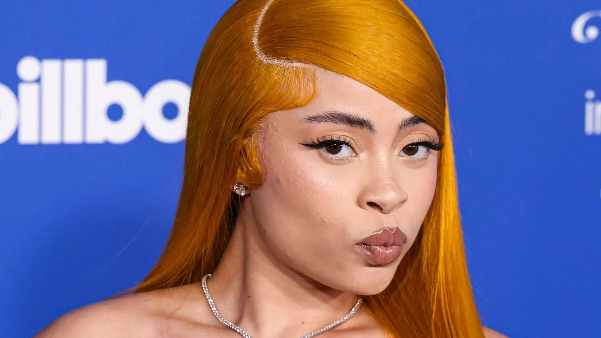 Ice Spice shows off underwear in sheer lacy dress at new ‘SpongeBob ...