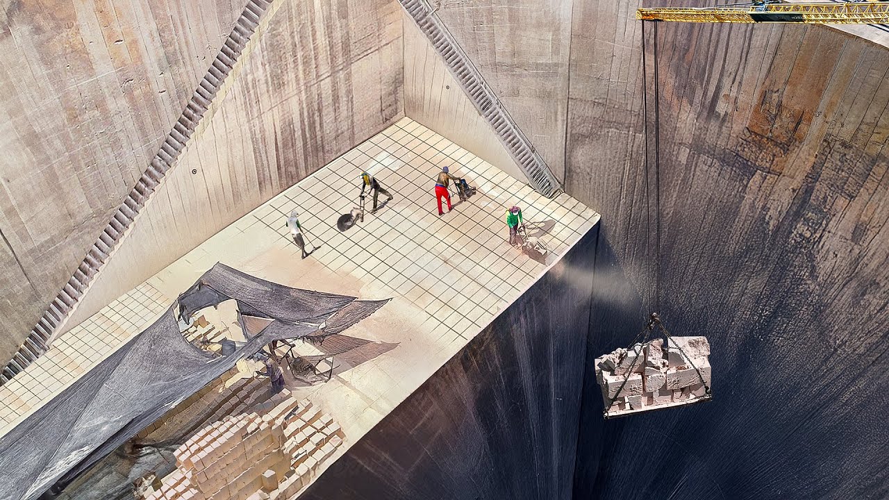 Exploring the depths of a hand-crafted rock quarry