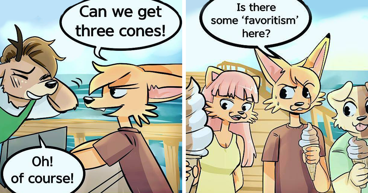 Animals navigating human-like scenarios in hilarious comics, by this ...