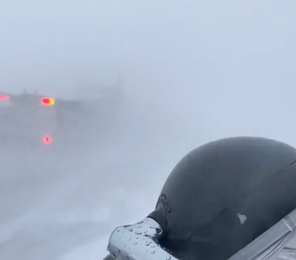 Blizzard conditions lead to near-zero visibility in Minnesota