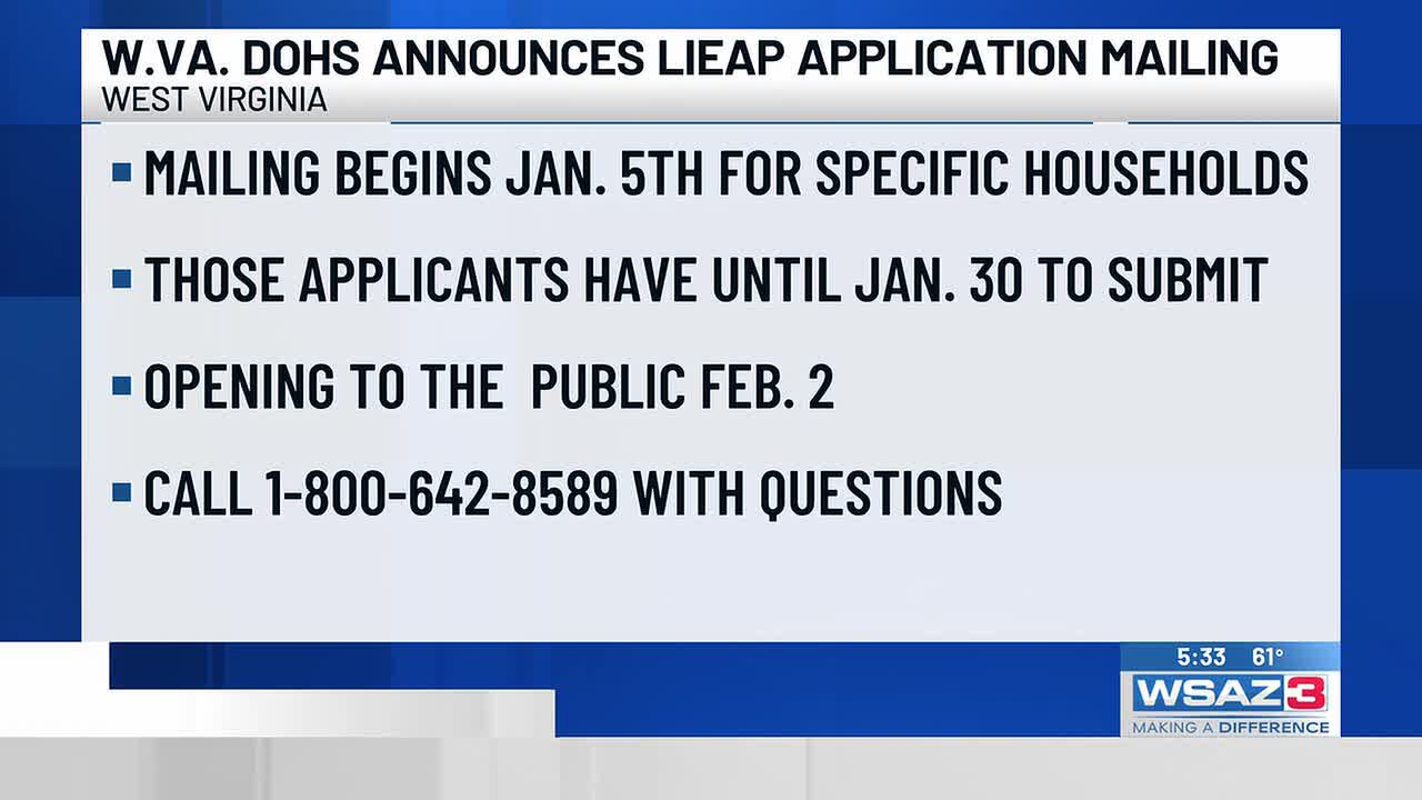 West Virginia DOHS announces automatic LIEAP application mailing