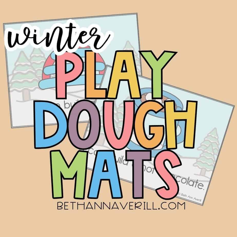 Winter play dough mats festive fine motor & sensory play for preschoolers