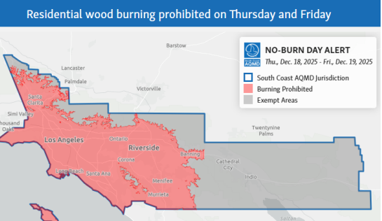 Air quality regulators extend no-burn alert for Southern California