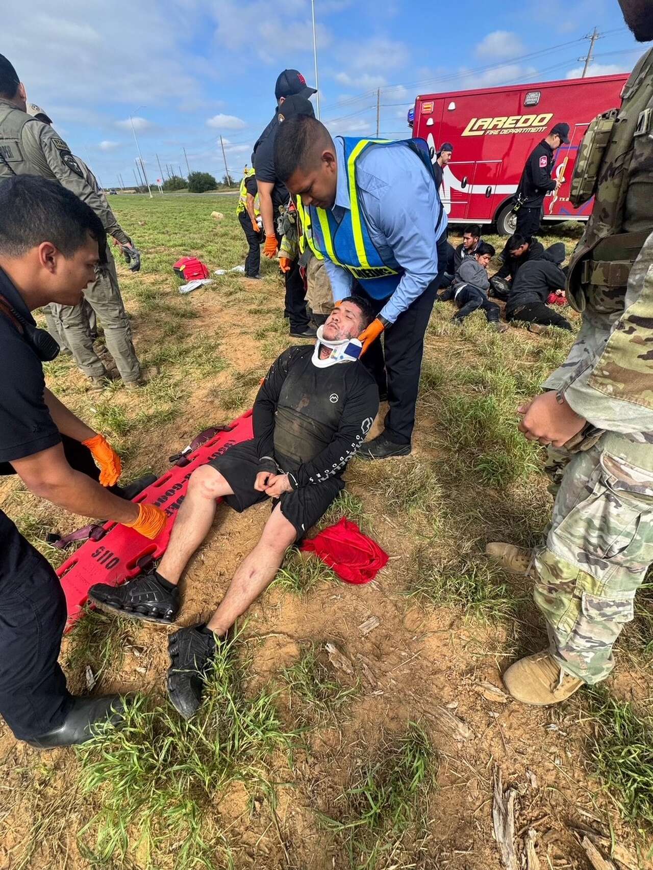 Suspected human smuggler arrested and hospitalized after Mines Road crash
