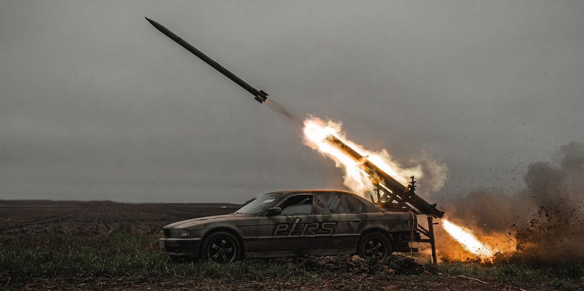 Ukrainian army converts E38 BMW 7-series into multiple rocket launch ...