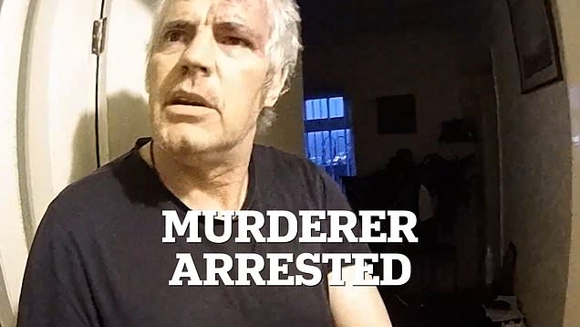 Moment man is arrested for the brutal murder of his OAP neighbour