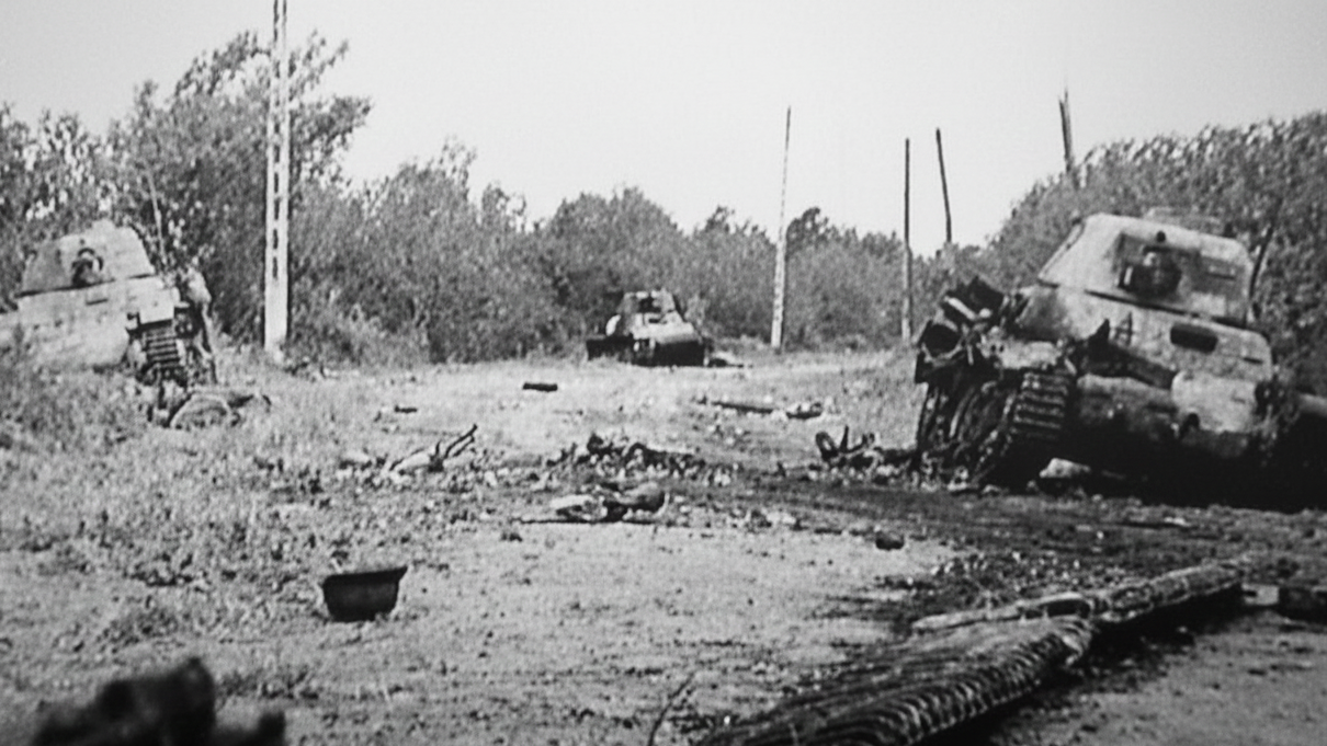 This is where US bazookas destroyed Nazi tanks in WWII