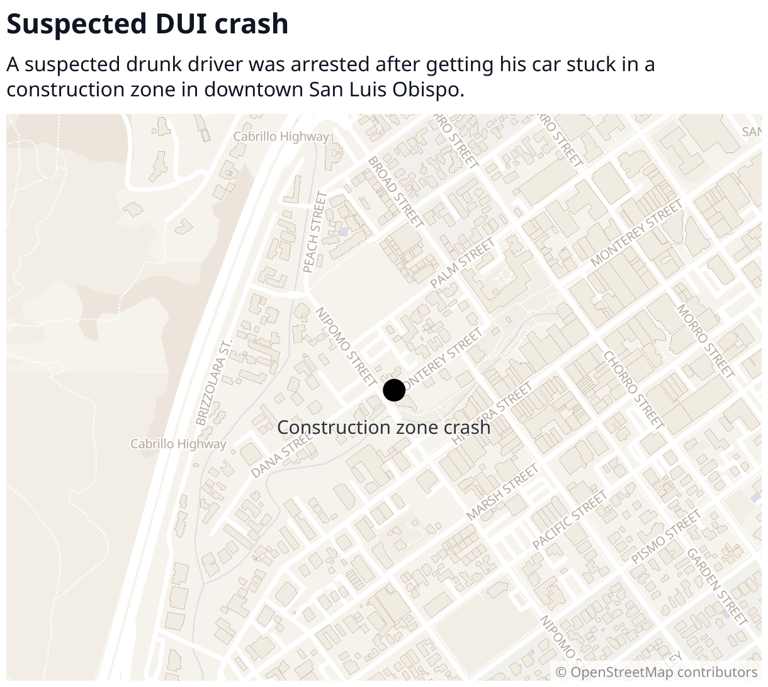 Suspected drunk driver arrested in SLO after car got stuck in ...