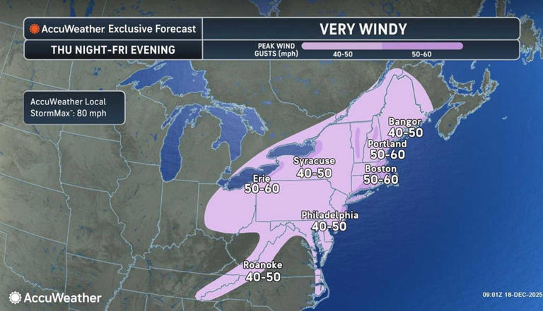 Massive storm with dangerous winds, downpours nears Northeast: Here's ...