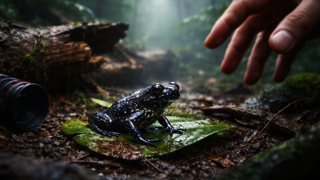 Galaxy frogs may be extinct after photographers destroy their habitat