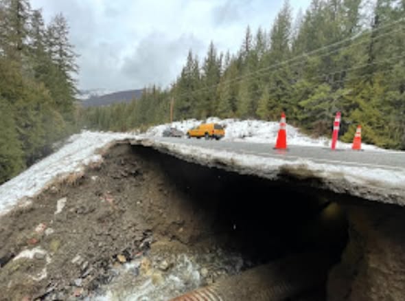 Highway 3 remains closed indefinitely due to storm damage