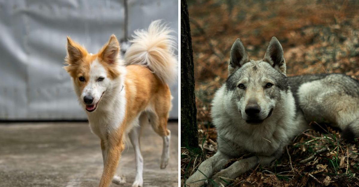 6 dog breeds with foxlike features and 5 with wolfish looks