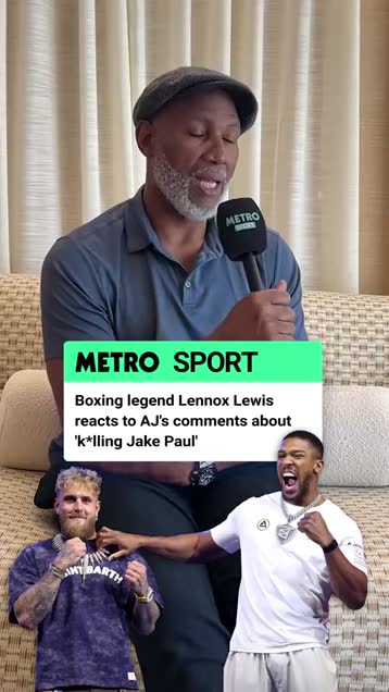 Boxing legend Lennox Lewis reacts to AJ's comments about killing Jake Paul