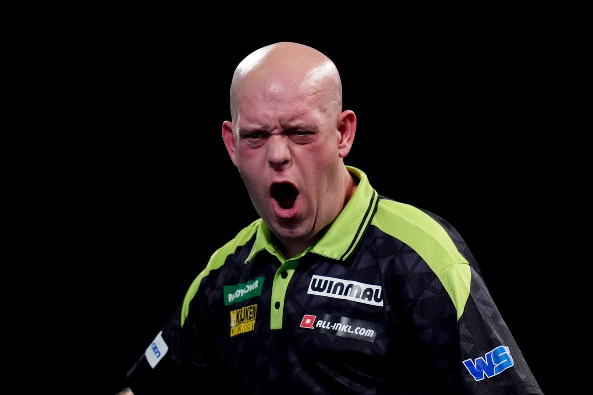 Van Gerwen narrowly avoids joining day of shocks at World Championship