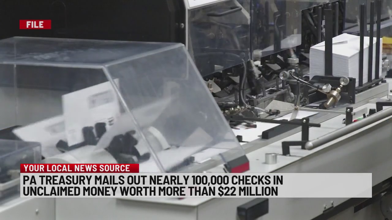 Pennsylvania Treasury mails out nearly 100K checks in unclaimed money ...