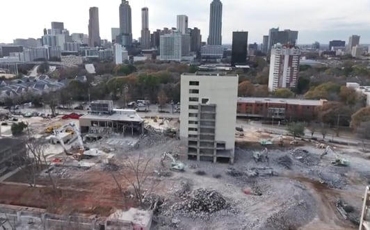 Demolition of Atlanta Medical Center to be mostly complete by end of year