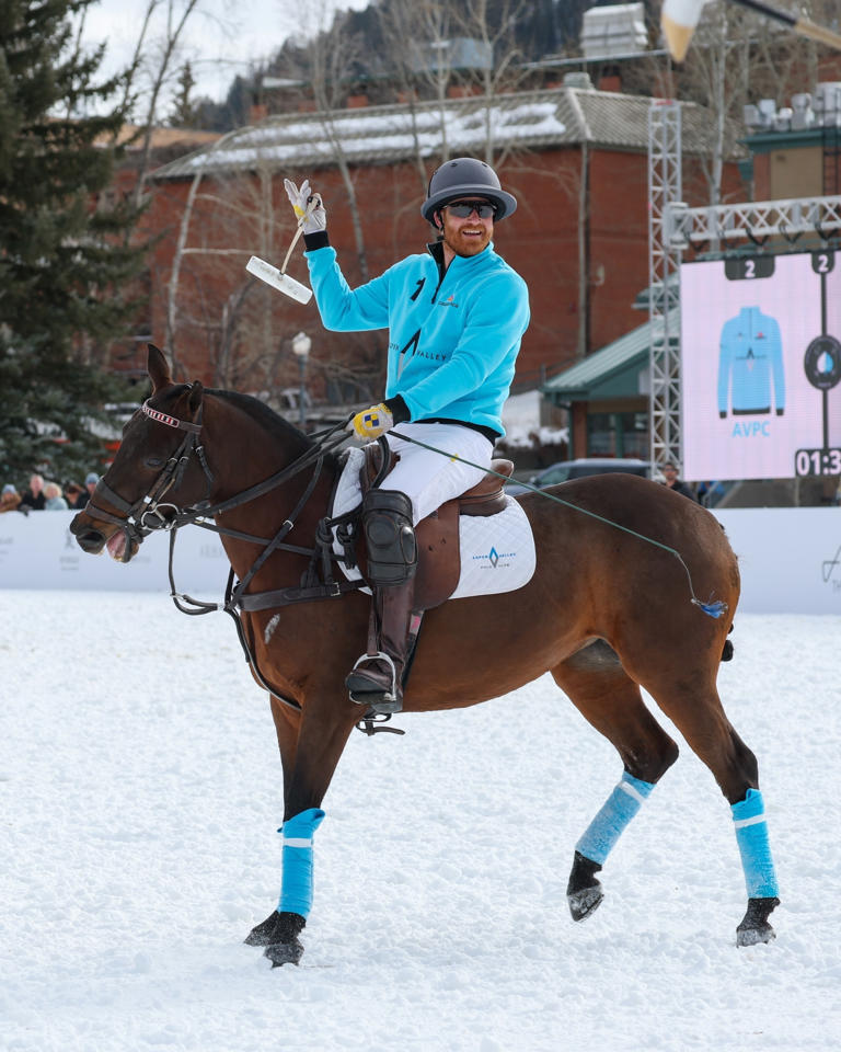 Prince Harry injures his hand at Snow Polo in Aspen