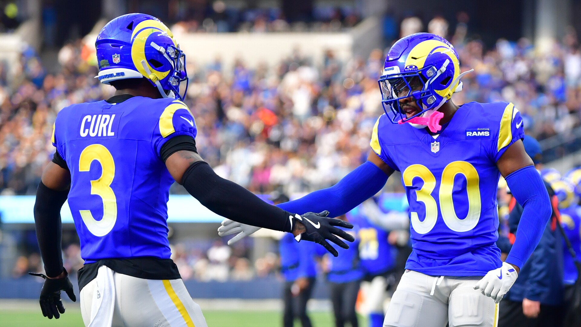 Josh Wallace interception leads to Blake Corum TD, Rams lead 23-14