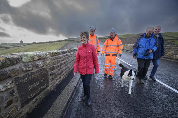 Collapsed North Yorkshire Dales bridge reopens after £2.2m rebuild