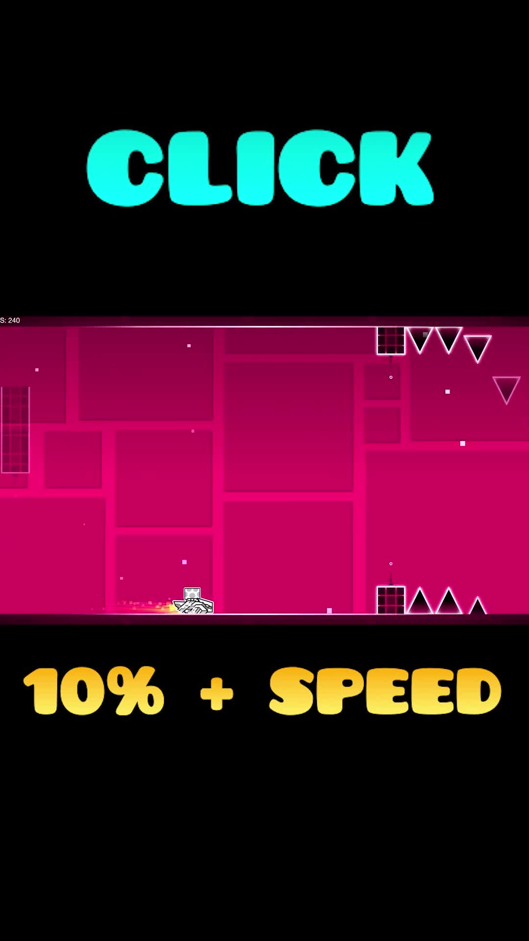Every click increases the speed in Geometry Dash #shorts