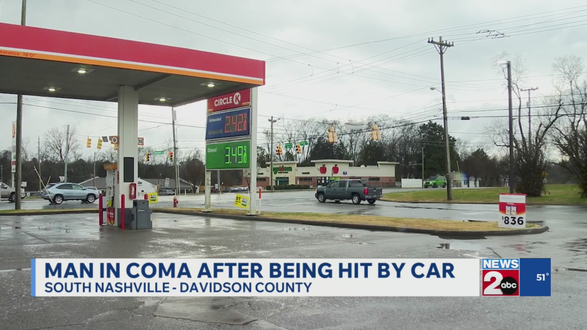 Man in coma after being hit by car in South Nashville