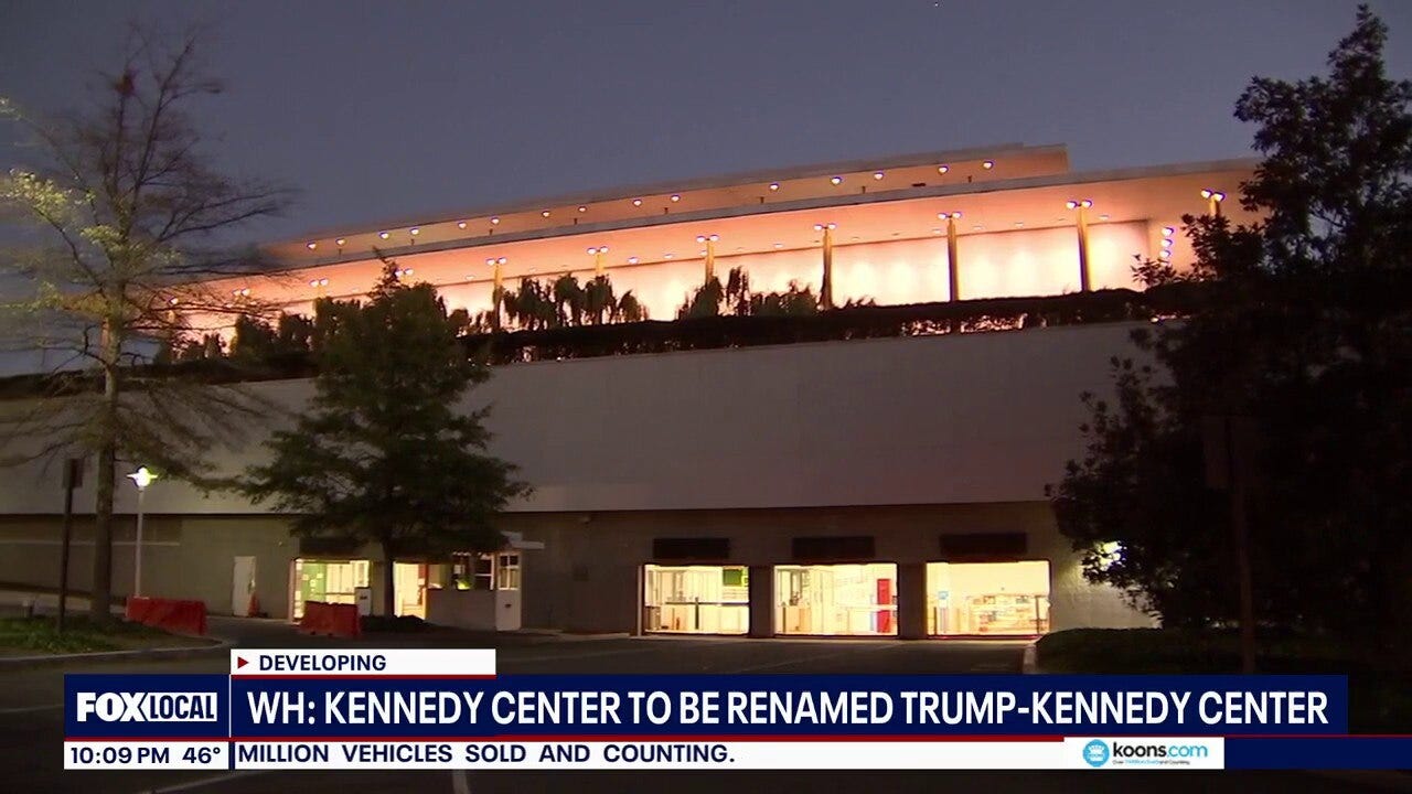 Kennedy Center to be renamed Trump-Kennedy Center, White House says
