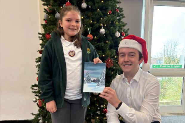 Children spread festive cheer with MP's Christmas card competition