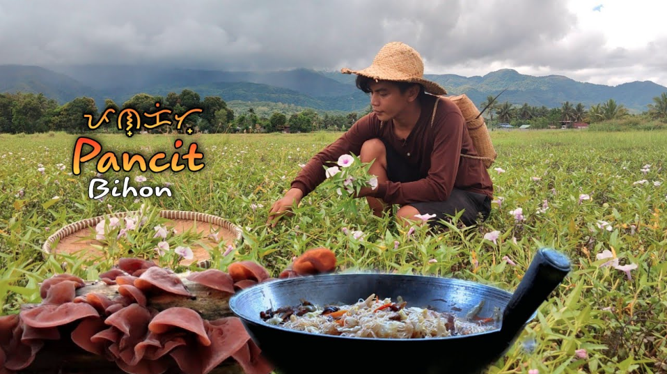 Feeding native pigs and cooking pancit in a simple countryside life
