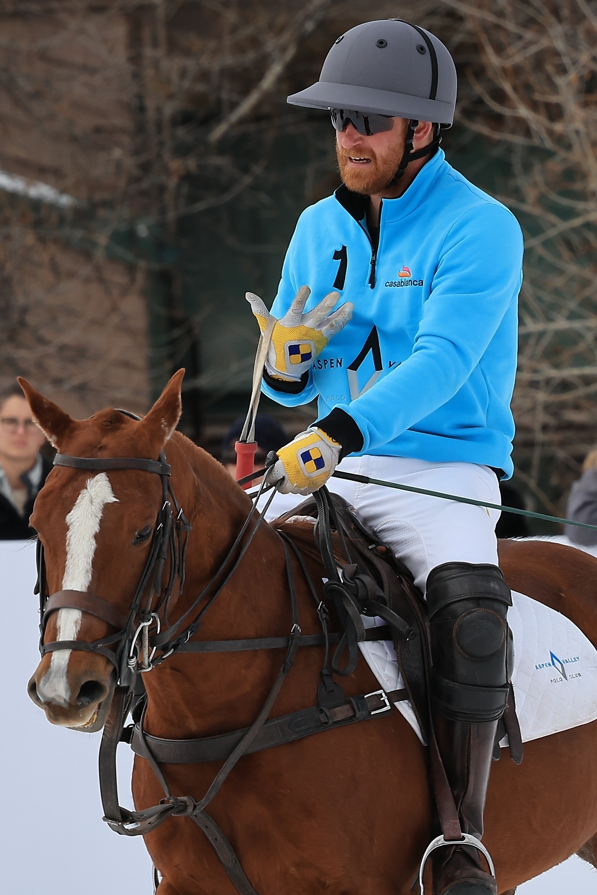 Prince Harry injures his hand at Snow Polo in Aspen