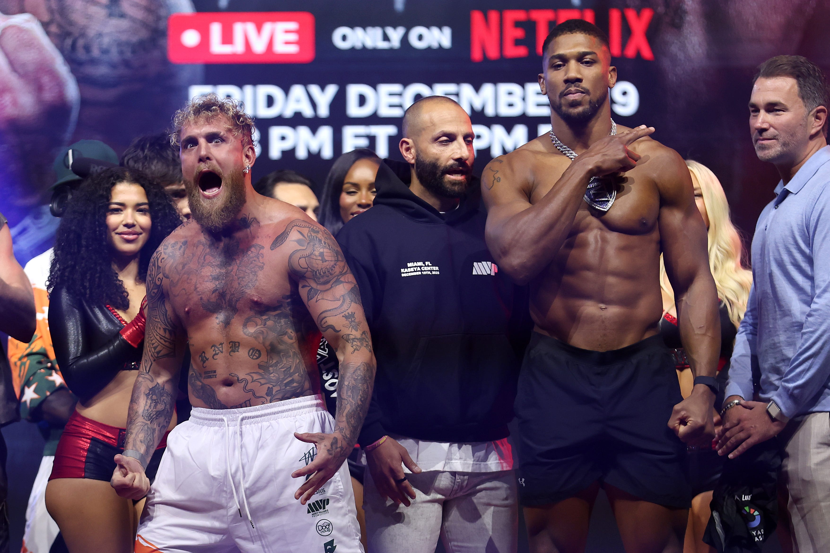 Jake Paul vs Anthony Joshua weigh-in updates, highlights before Netflix ...