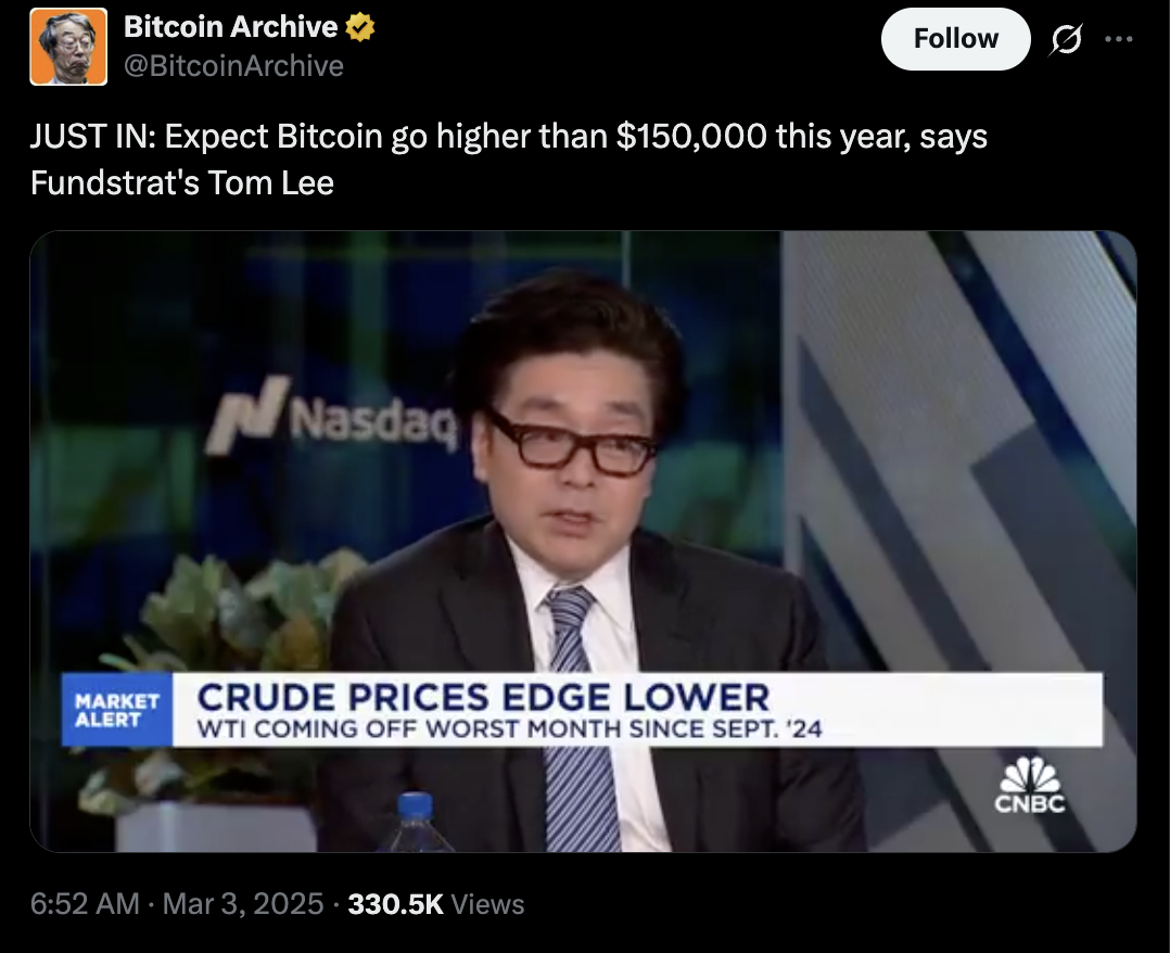 Tom Lee Calls Bitcoin S Next Ath Before Jan 2026 Check Out How Many