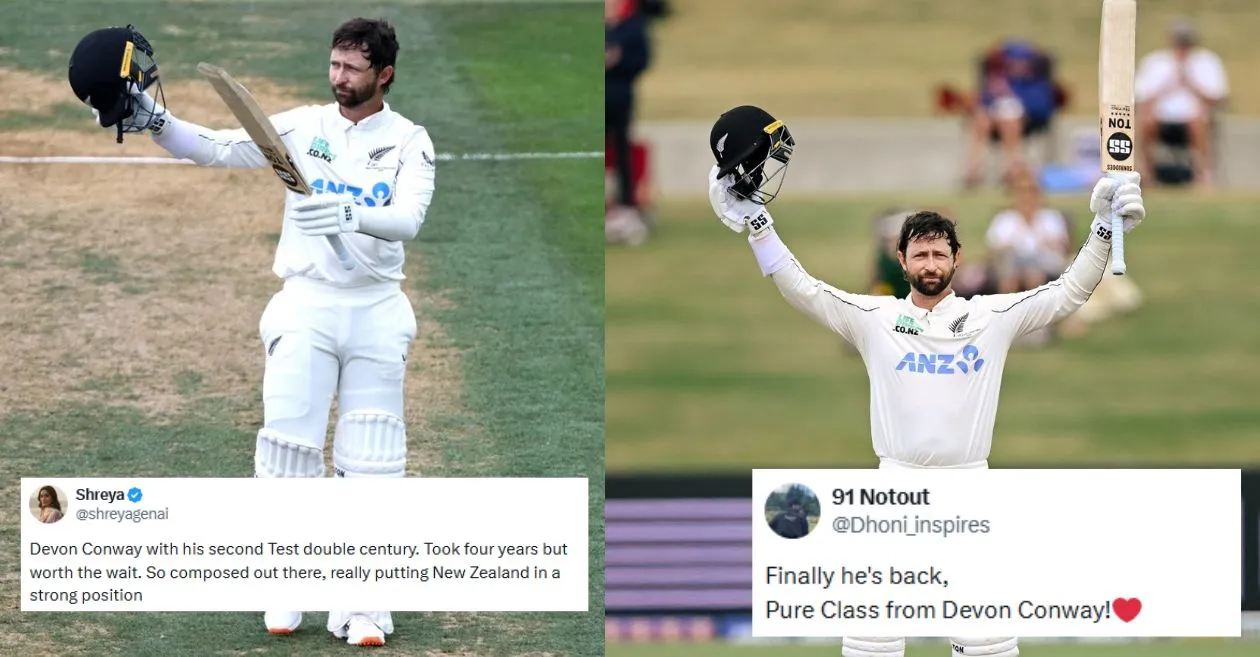 Fans go gaga as Devon Conway hammers a double century against West ...