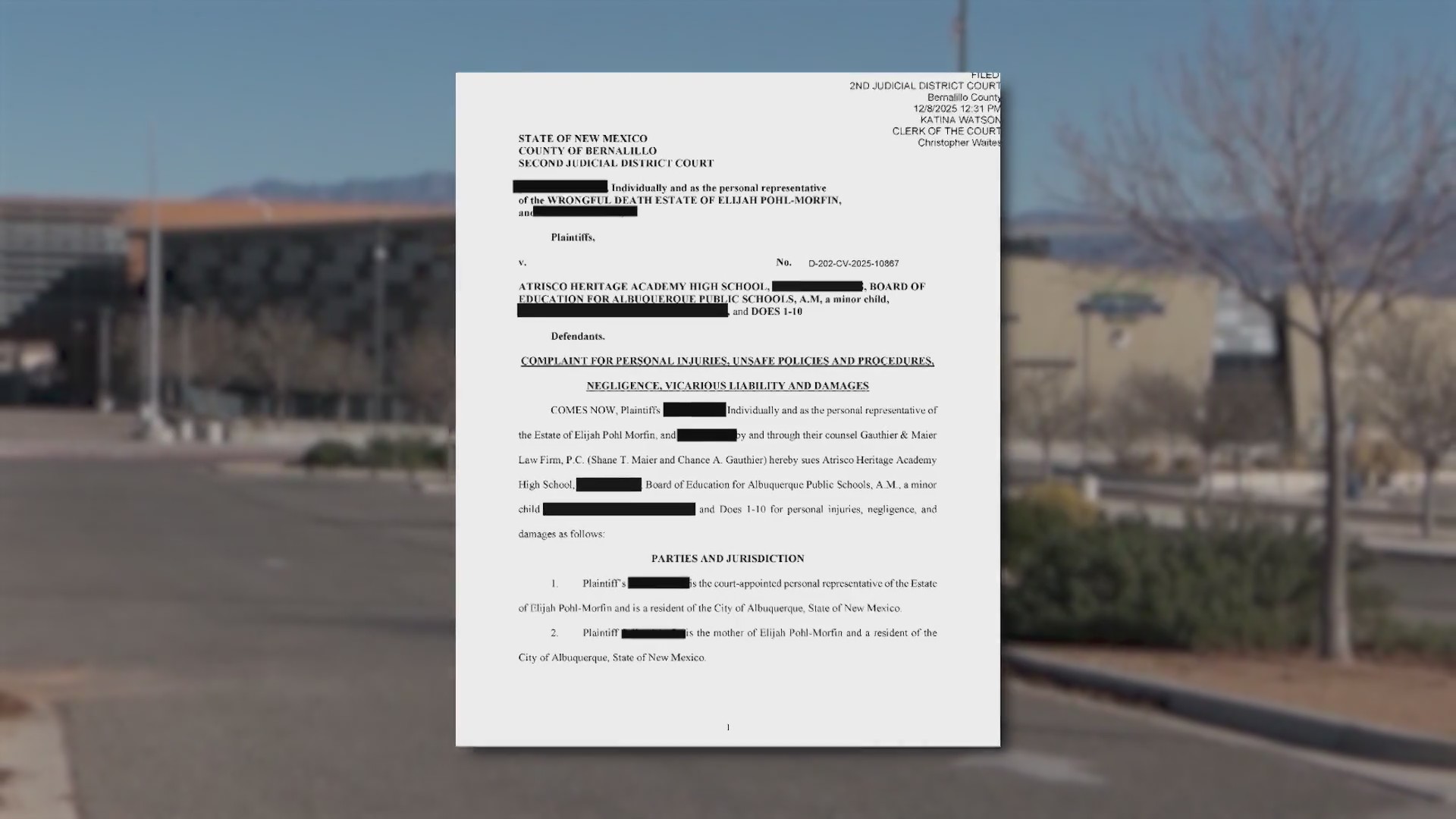 Victim's parents file lawsuit over deadly shooting in Atrisco Heritage ...