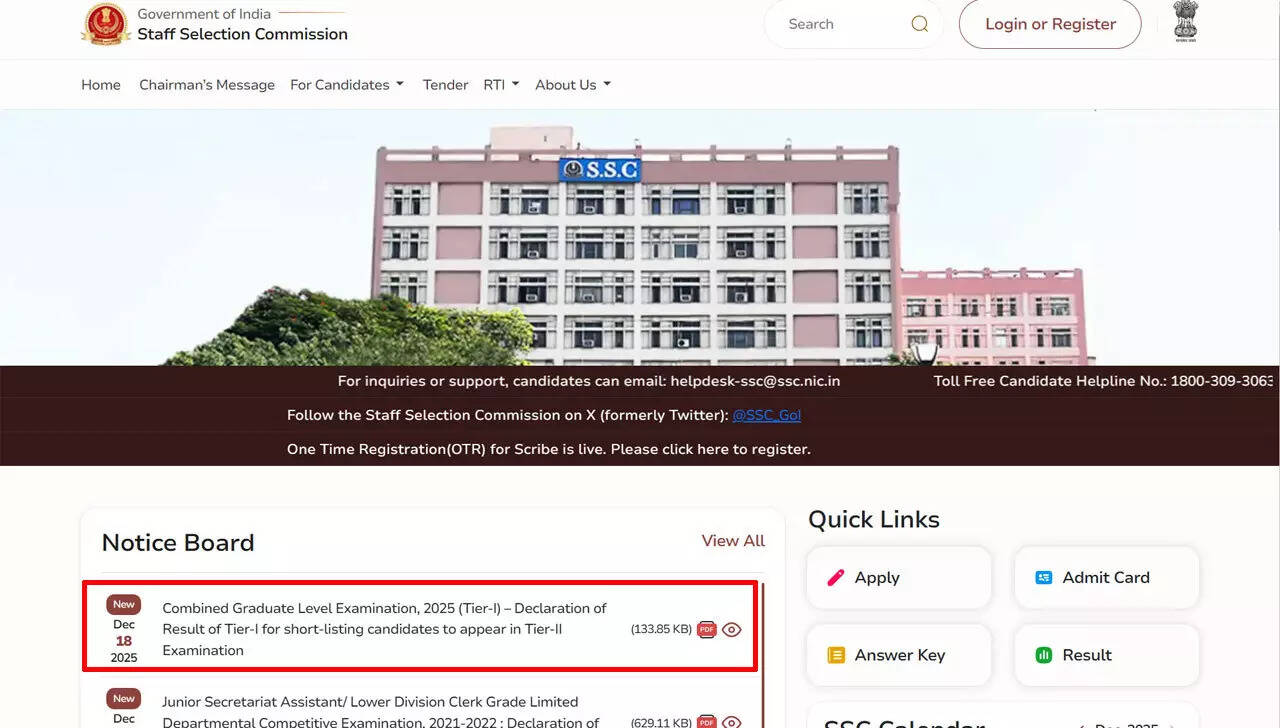SSC CGL tier 1 result 2025 released: What next?