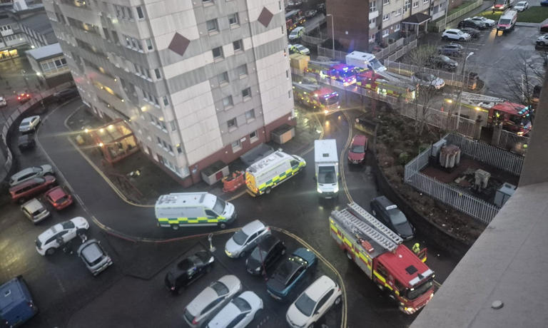 Whifflet incident: Fire crews fighting major blaze at high-rise flats ...