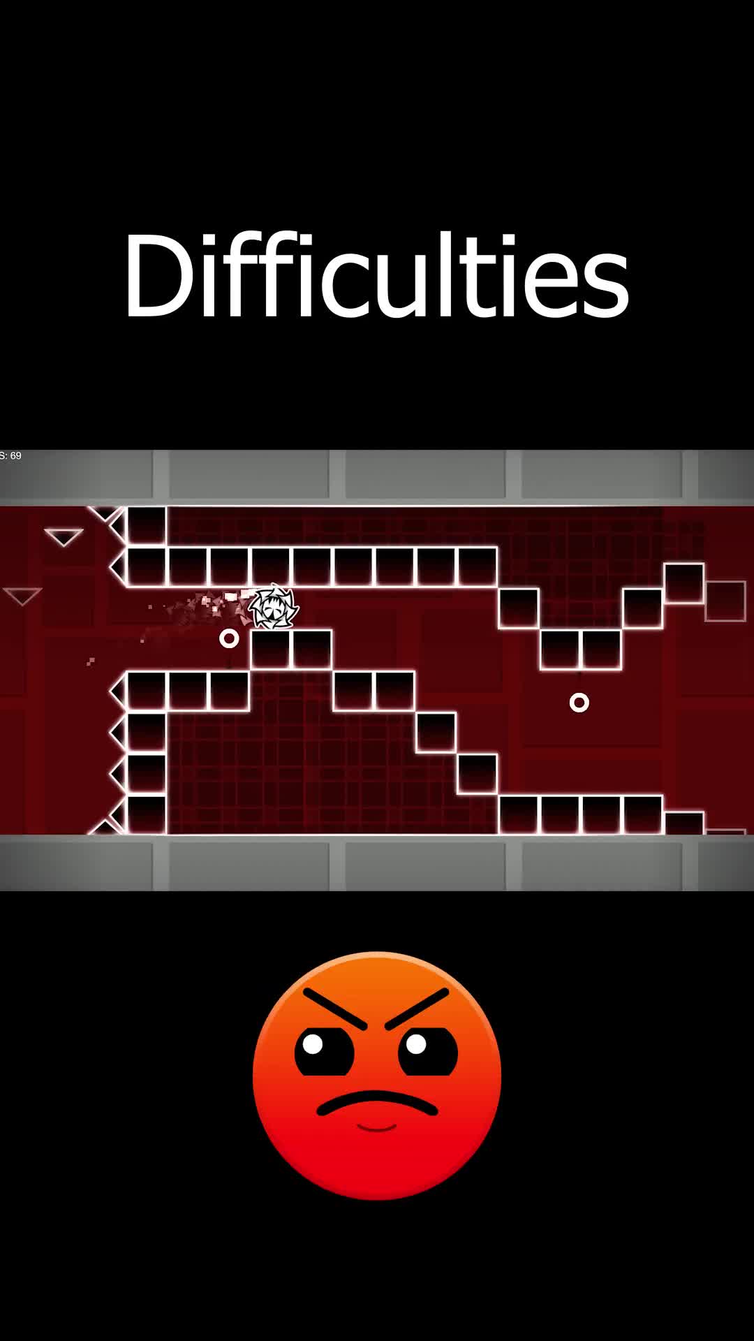 Find the Geometry Dash difficulties | How to get "Nightmare" #shorts #gd